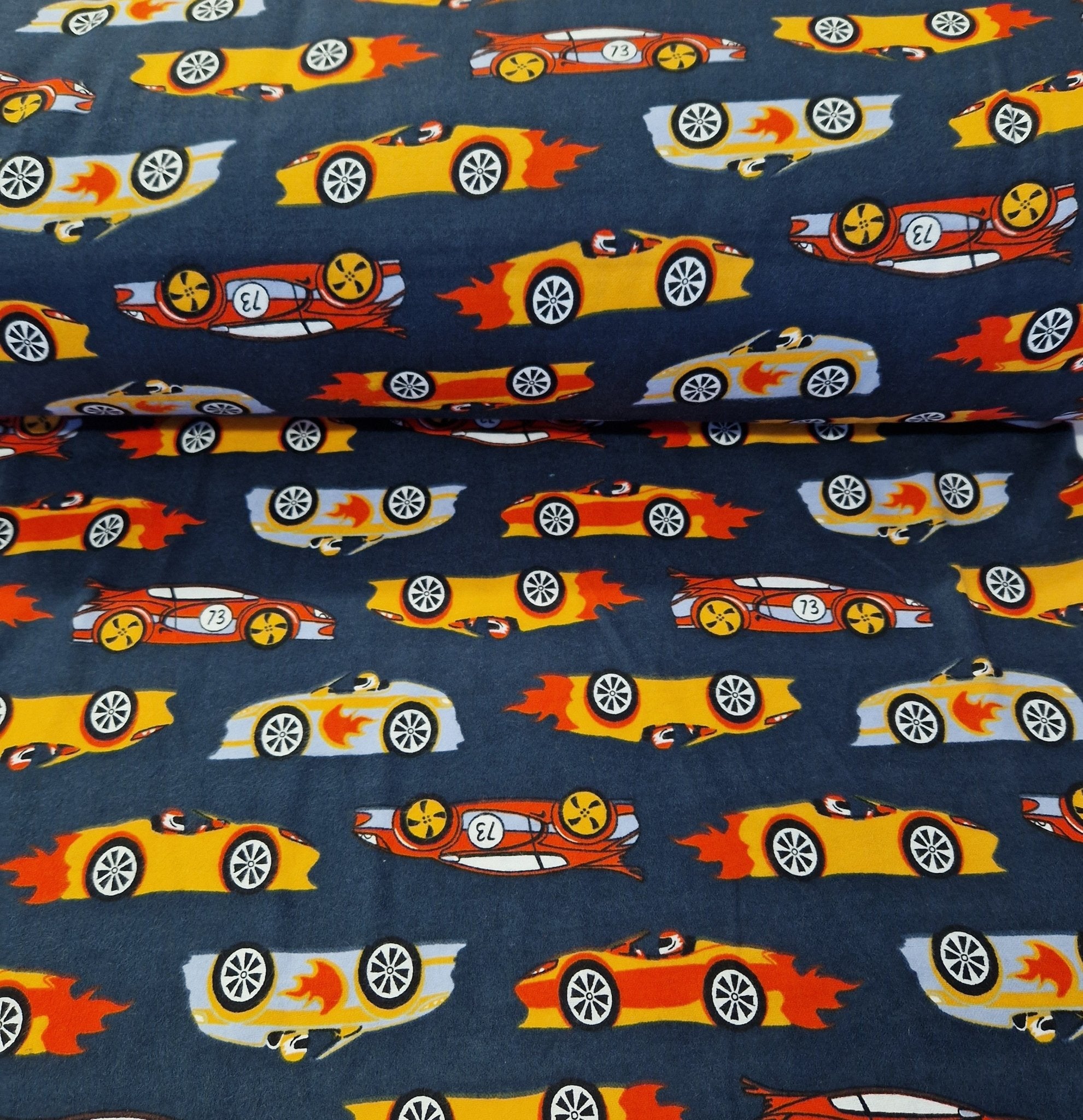 Brushed Cotton - Race Car – The Fabric Counter