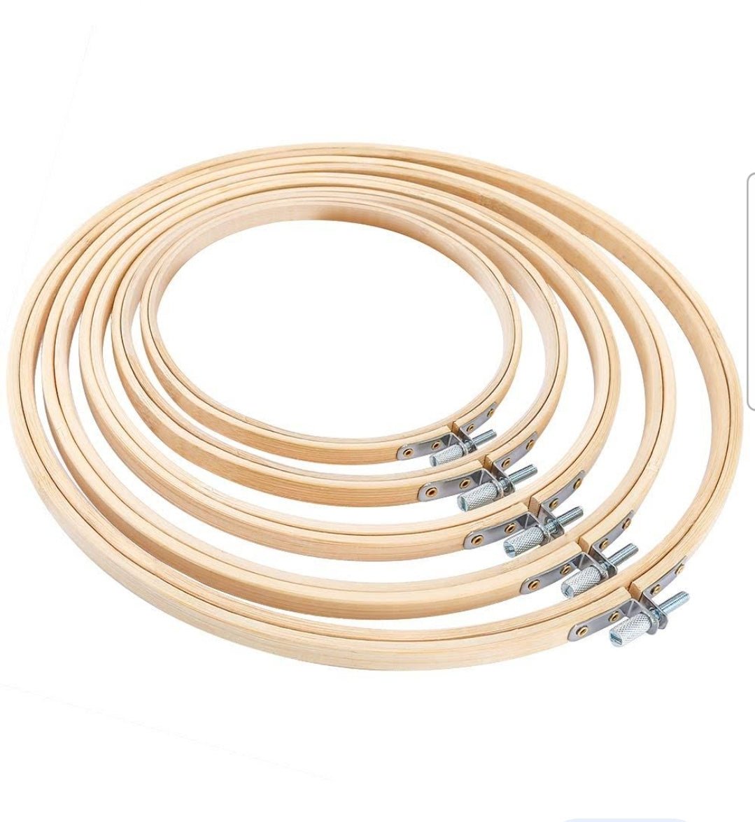 Embroidery Hoops Bamboo Circle Cross Stitch Hoop Rings – The Fabric Counter