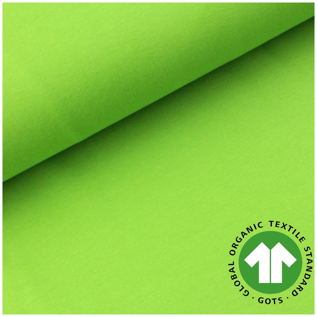 GOTS Organic Cotton Jersey - Lime (Col 017) – The Fabric Counter